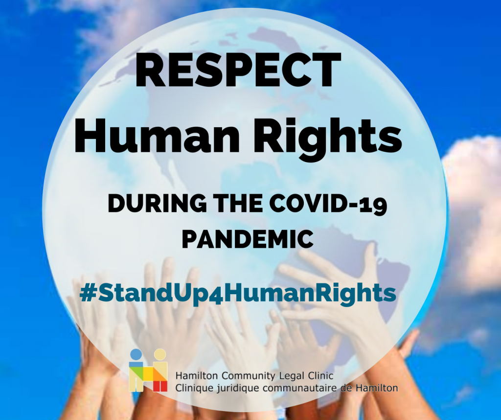 Statement on Human Rights and COVID-19 - Hamilton Community Legal Clinic