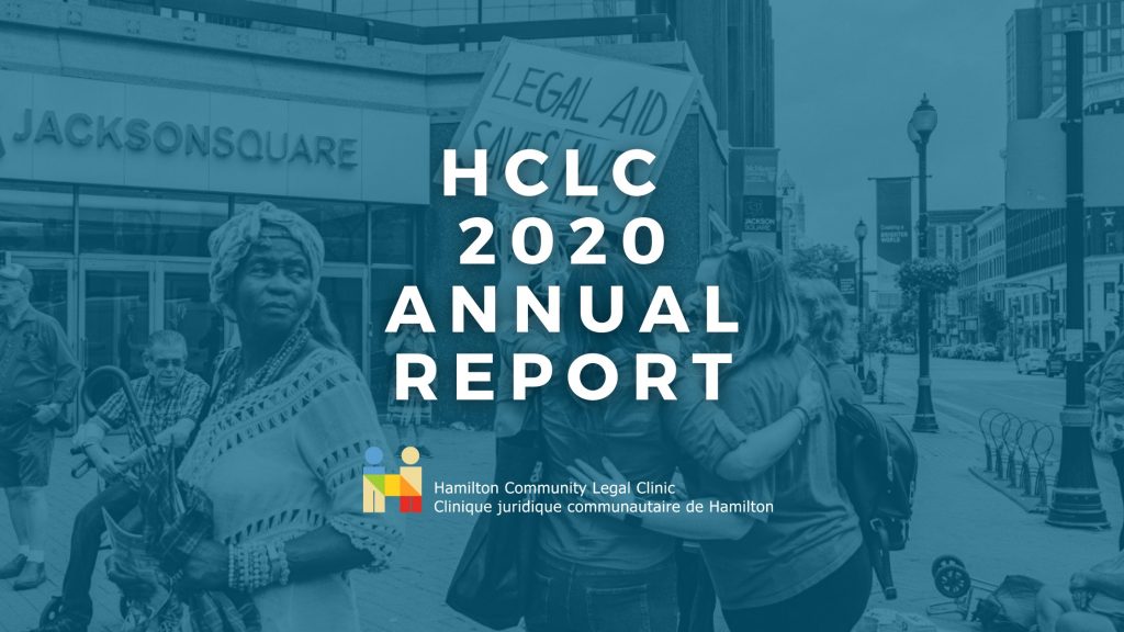 HCLC 2020 Annual Report - Hamilton Community Legal Clinic