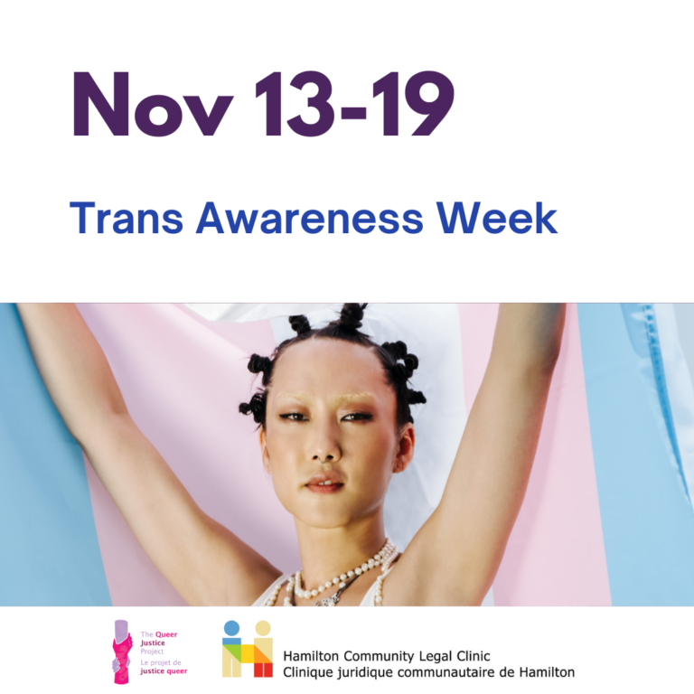 Transgender Awareness Week - Hamilton Community Legal Clinic